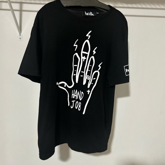 Haculla | Shirts | Rare Haculla Hand Job Black Tshirt Size Xl Fits True ...